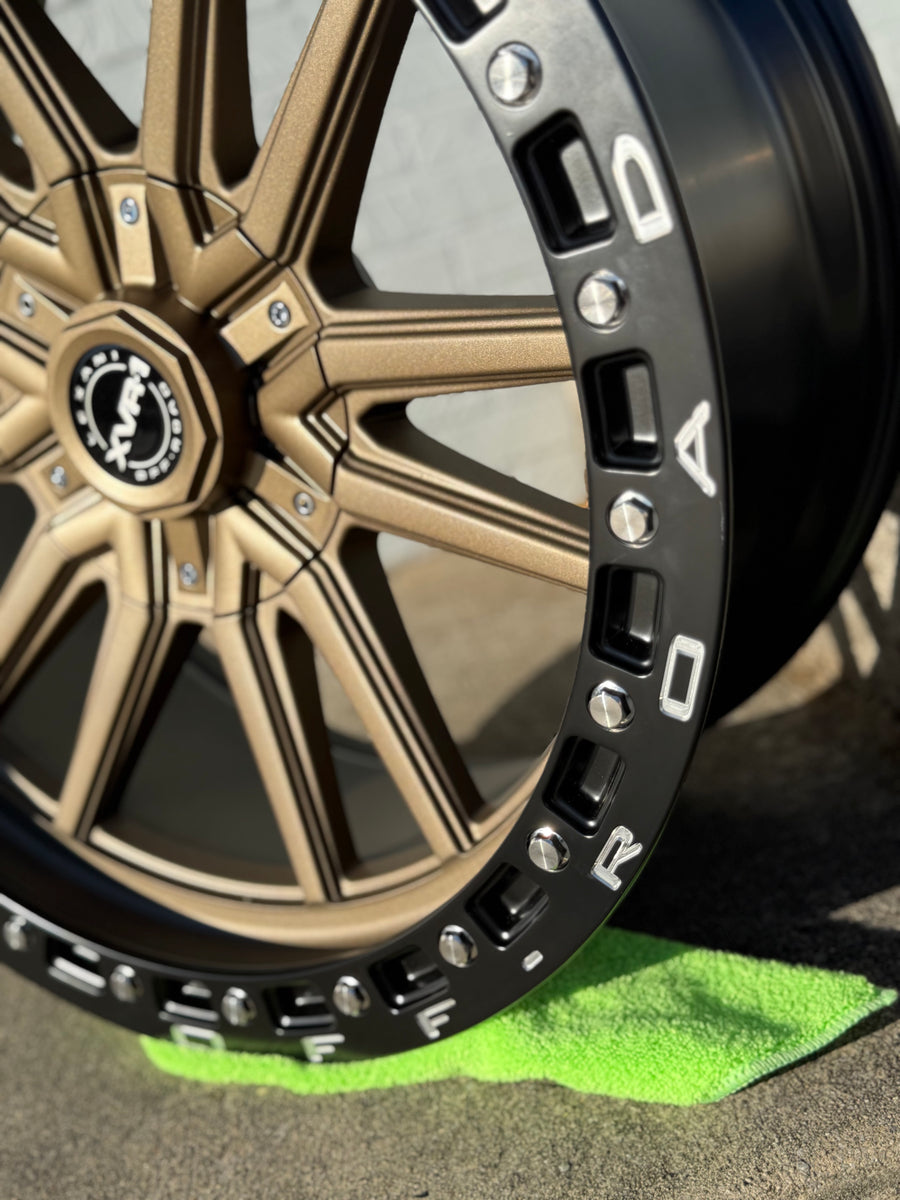 20" 20X10 LEXANI OFF ROAD XVR1 IN BRONZE W/ BEAD LOCK SIMULATOR 5x127 ...