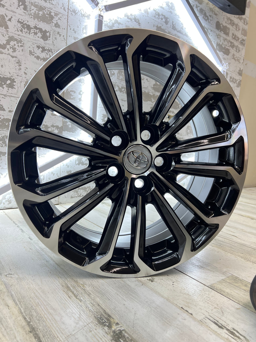 16" Toyota Corolla Reps, gloss black and machine wheels – Modern-Wheel