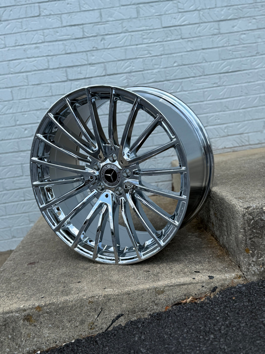 20” W812 MERCEDES STYLE WHEELS IN CHROME 5x112 FOR E E350 E500 CLS, SL ...