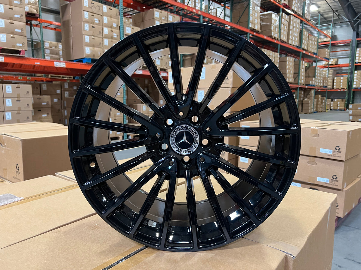 20" Mercedes Benz W812 Style Wheels in Gloss Black Fits S550, S580, Ec ...