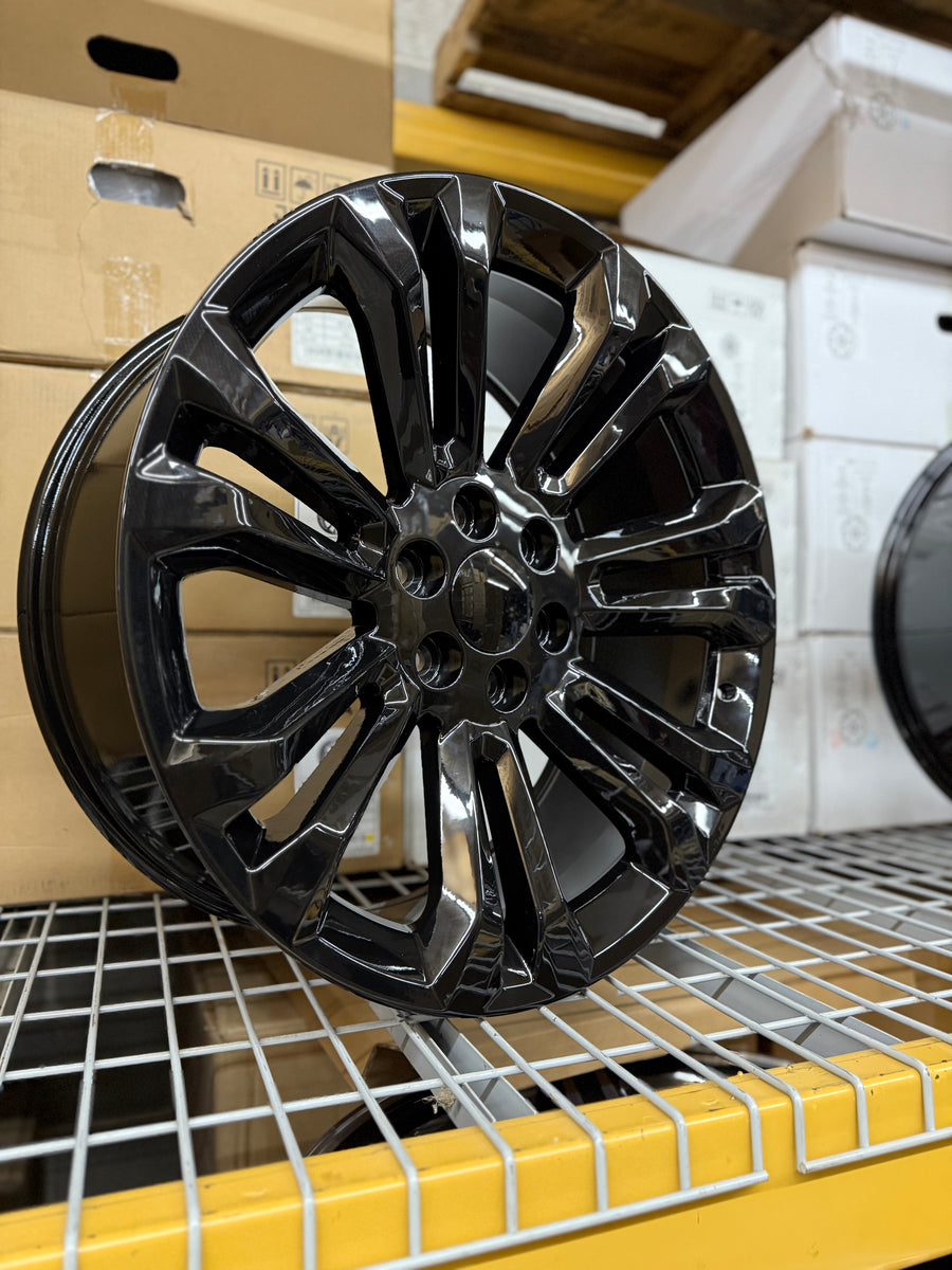 22" G08 , Split 7, Gloss Black Chevy, GM Reps – Modern-Wheel